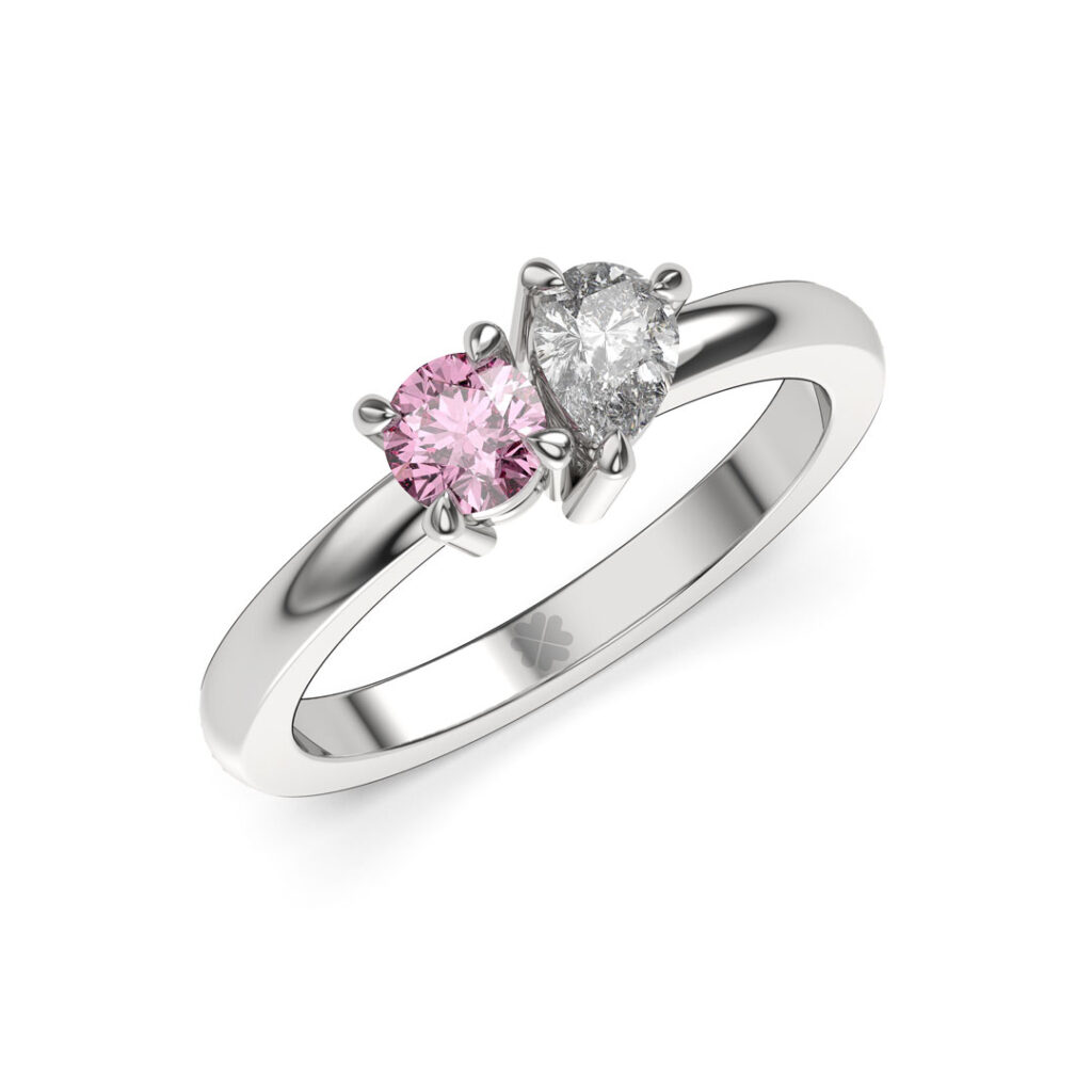 Anillo de Compromiso Diamante Rosa | Mao